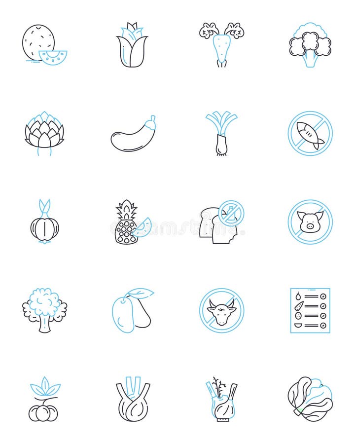 Convenience Store Linear Icons Set. Snacks, Drinks, Groceries, Quick ...