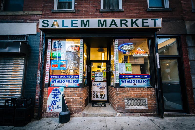 Convenience Store in the North End of Boston, Massachusetts. Editorial ...