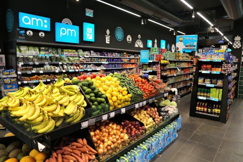 Convenience Store in Tel Aviv, Israel Editorial Image - Image of food ...