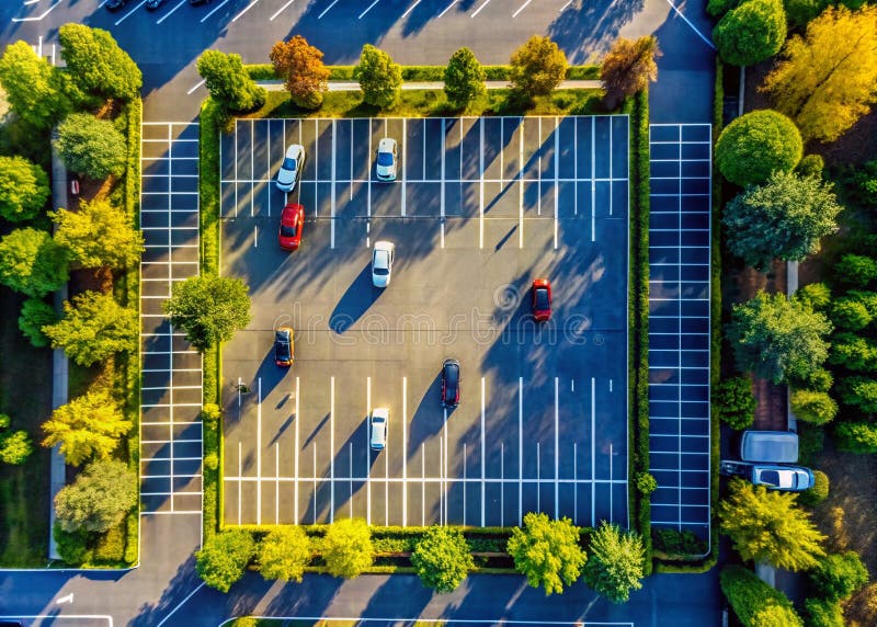 Convenient and Accessible Van Parking Aerial Perspective of a ...