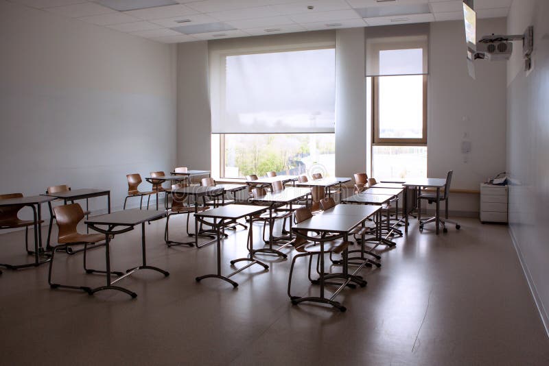 Convenient Audience for Classes. Empty Classroom. Modern Classroom ...