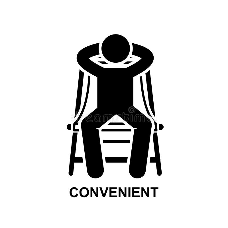 Convenient Icon. the Black Convenient Symbol Isolated on Background ...