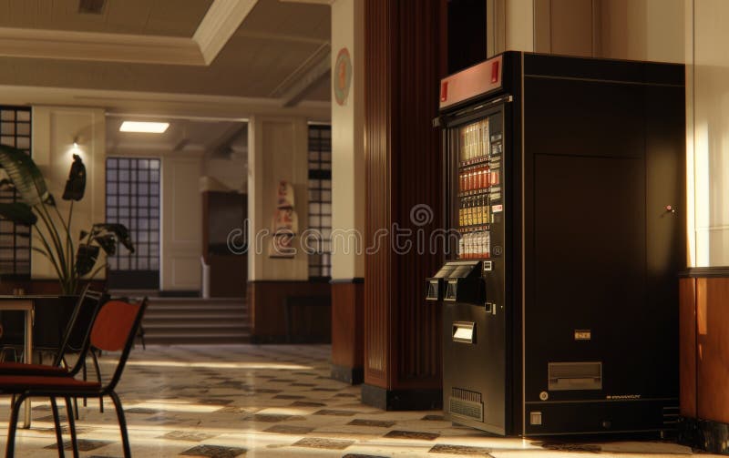 A Convenient Vending Machine Filled with a Variety of Chips and Drinks ...