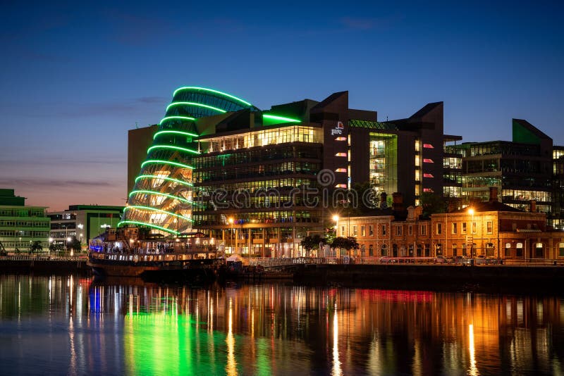 Convention Center in Dublin at Night Editorial Photo - Image of ...