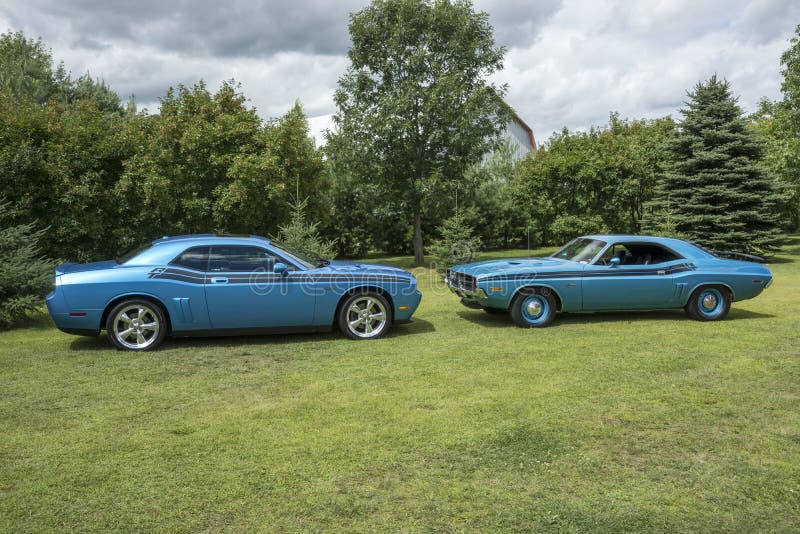 Generation of Dodge Challenger Editorial Stock Image - Image of hood ...