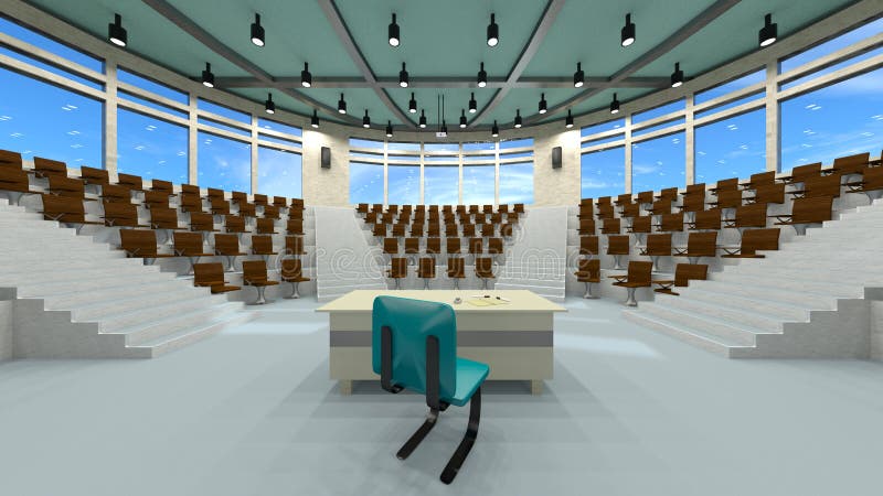Convention hall stock photo. Image of lectern, chair - 69496782