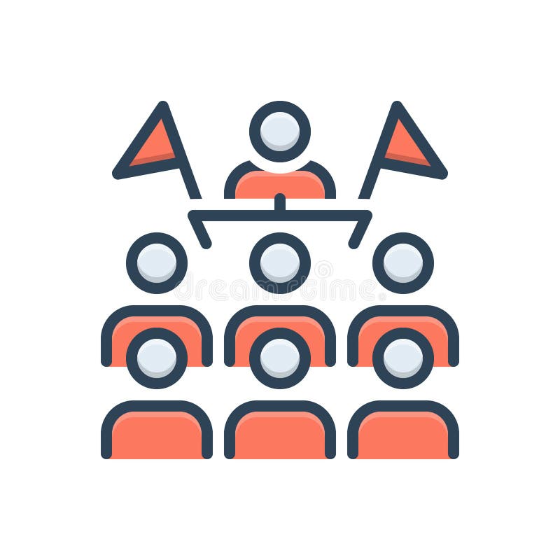 Color Illustration Icon for Convention, Orator and Conference Stock ...