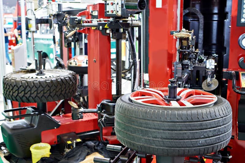 Automatic tire changer stock image. Image of work, repair - 282306503