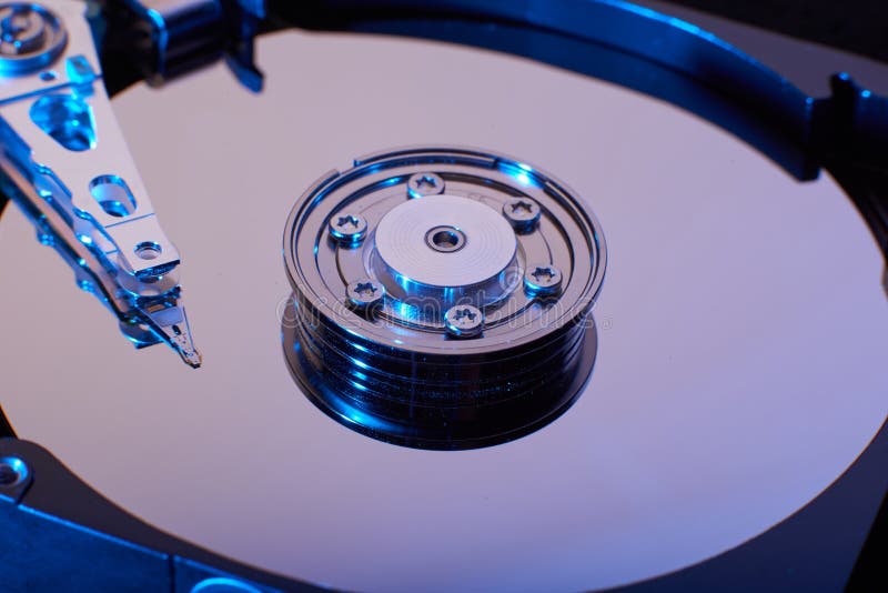 Conventional Computer Hard Disk Drive Stock Image - Image of circle ...