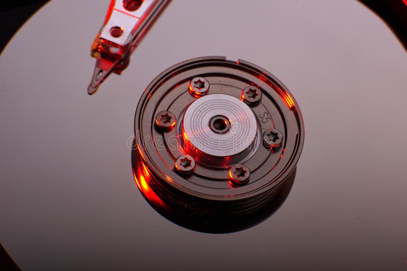 Conventional Computer Hard Disk Drive Stock Photo - Image of media ...
