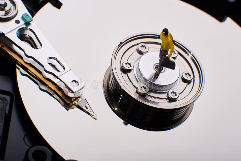 Conventional Computer Hard Disk Drive Stock Image - Image of detail ...