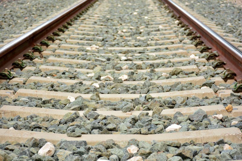 Conventional railway track stock image. Image of conductos - 205123681