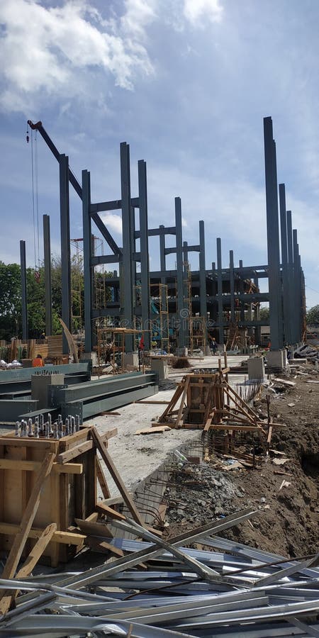 Construction of skyscraper stock image. Image of finance - 85357593