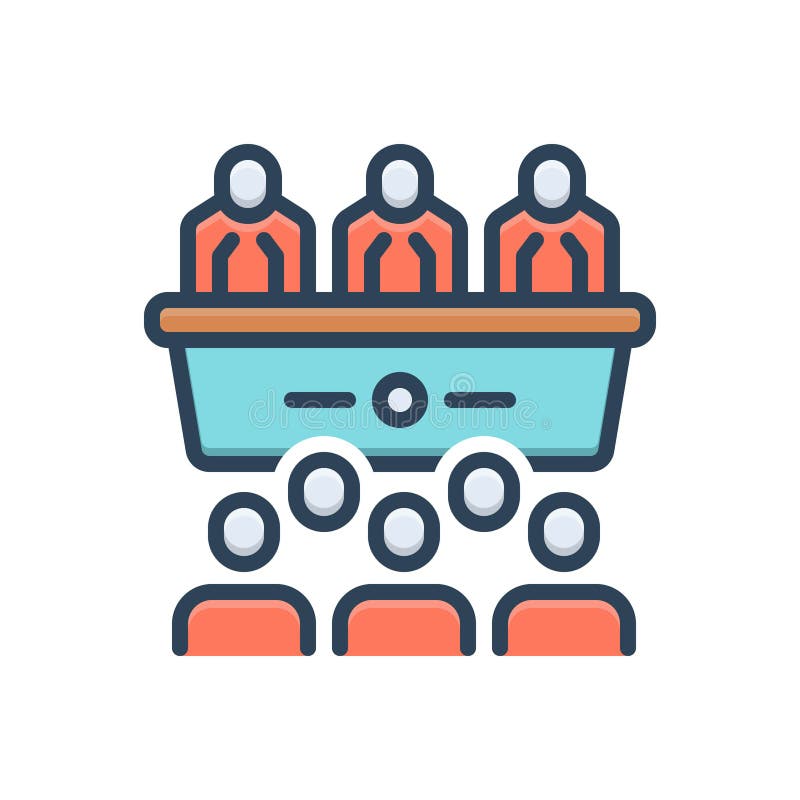Color Illustration Icon for Conventions, Conference and Congress Stock ...