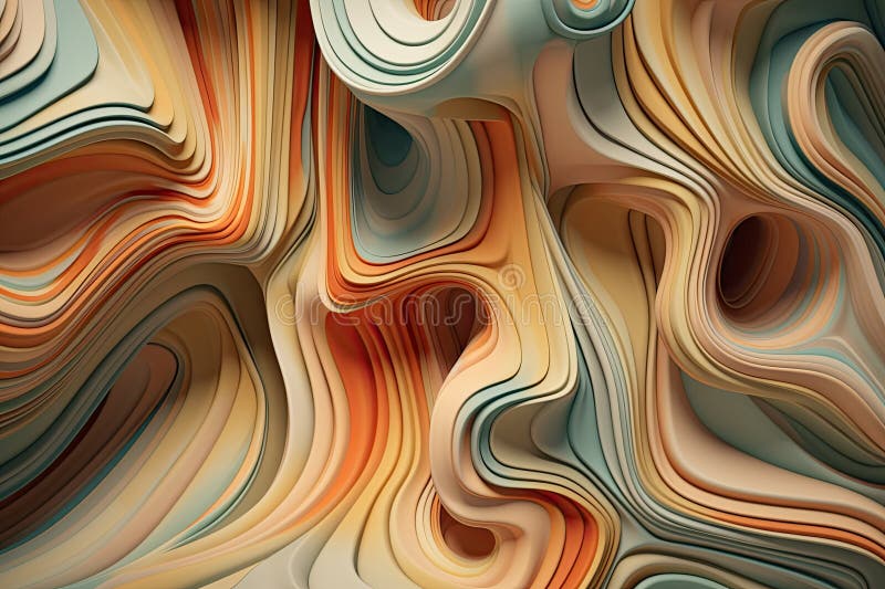 Convergence of Abstract Forms and Textures, Blending Seamlessly To ...