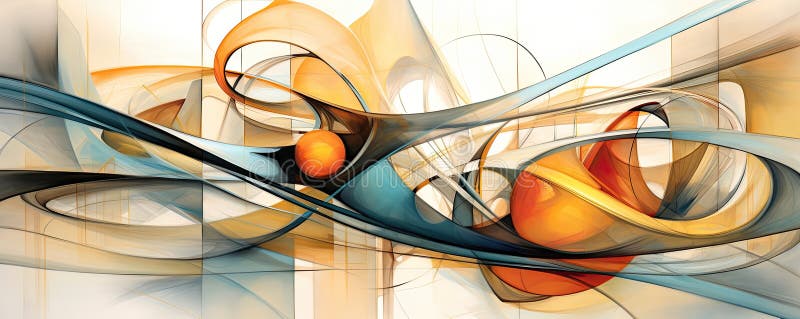 Convergence of Abstract Shapes and Lines, Intertwining To Form a ...