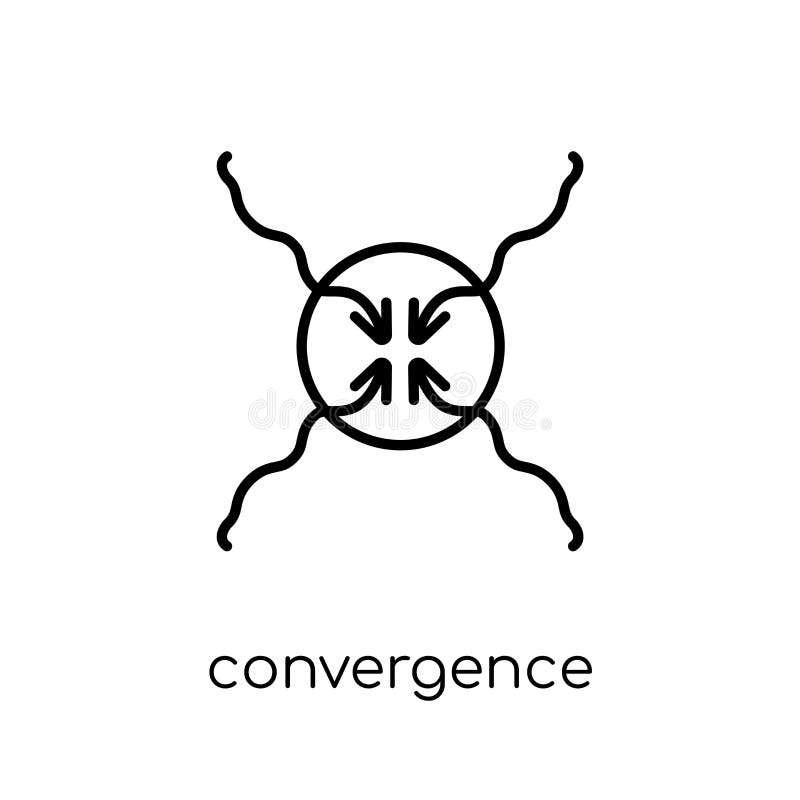 Merging Sign Icon. Trendy Flat Vector Merging Sign Icon on White Stock ...