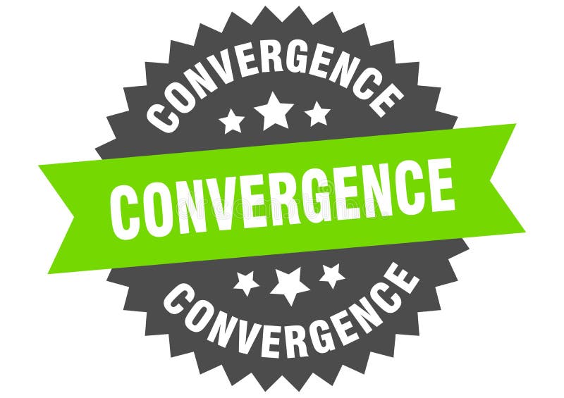 Convergence Sign. Convergence Circular Band Label. Convergence Sticker ...