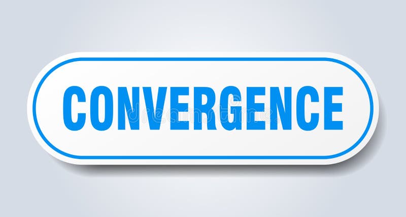 Convergence sticker. stock vector. Illustration of rounded - 197148326