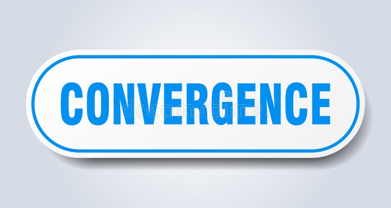 Convergence sticker. stock vector. Illustration of rounded - 197148326