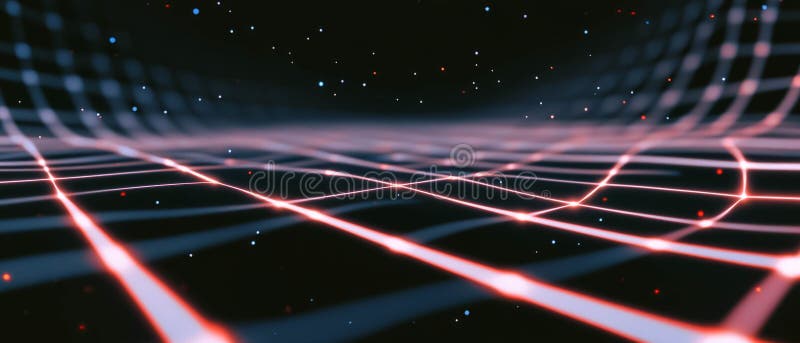 Converging Lines and Perspective Texture Create Depth on a Black ...