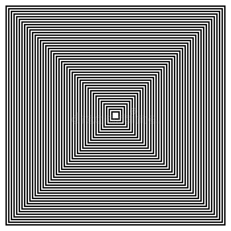 Converging, Radiating Squares Stock Vector - Illustration of lattice ...