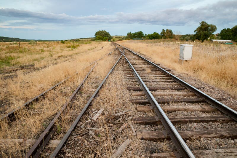 Converging Railroad Road Tracks Stock Image - Image of converging ...