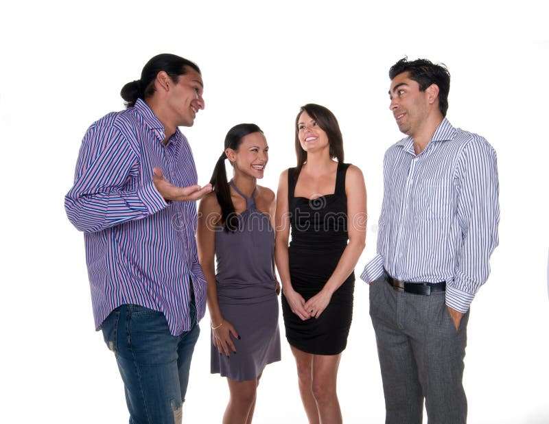 Conversación cómoda foto de archivo. Imagen de feliz, persona - 7822288