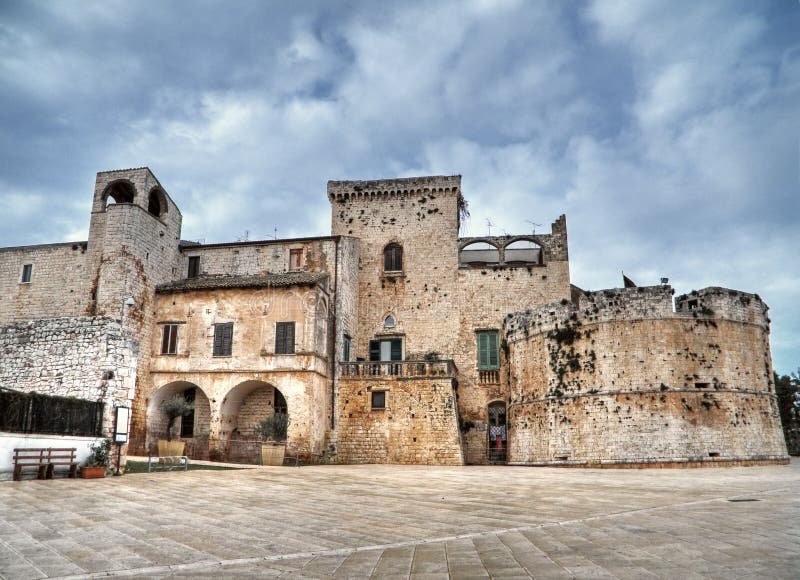 Conversano Castle. Apulia. stock image. Image of observation - 12984093