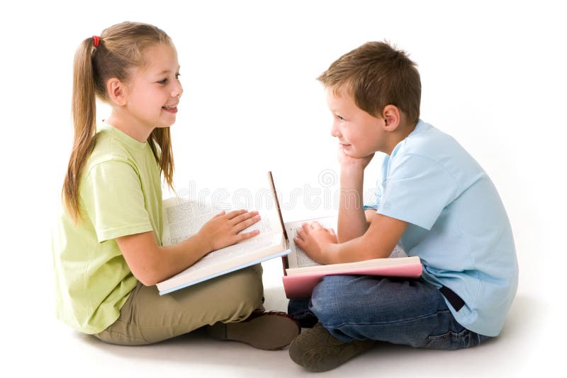 Conversation stock image. Image of pretty, educational - 10726883