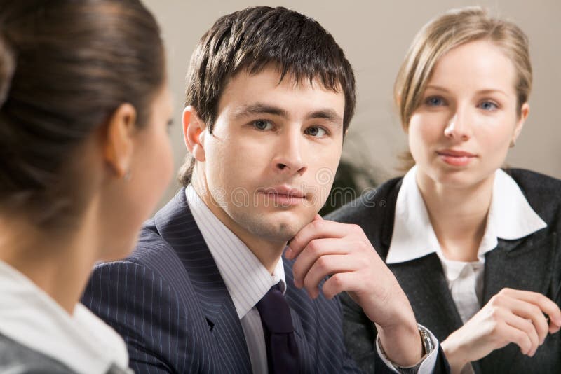 Serious conversations stock photo. Image of happy, sunshine - 5328744