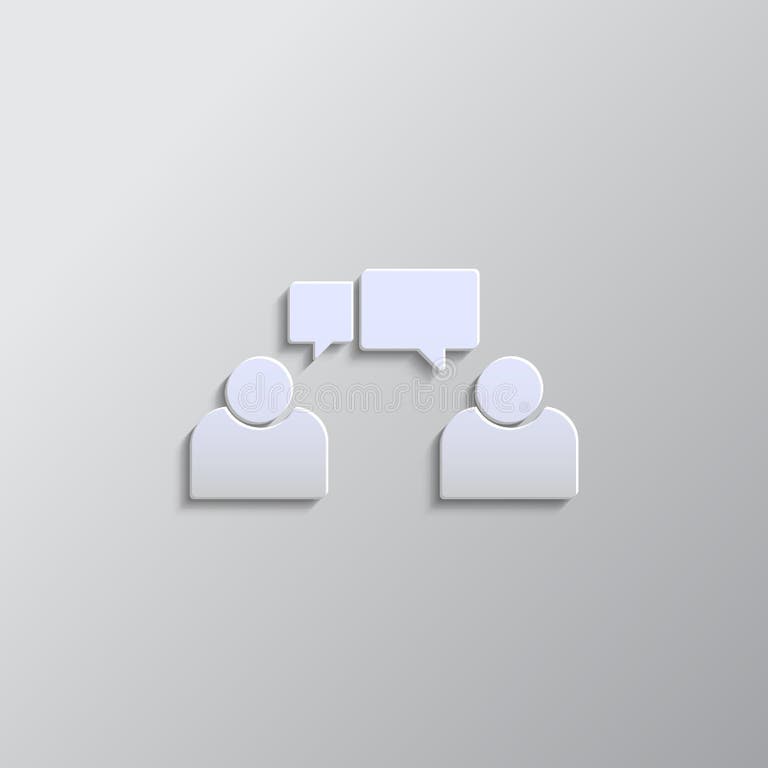 Conversation, Avatars, Users Paper Style, Icon- Paper Style Vector Icon ...