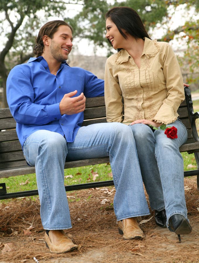 Conversation on Bench stock photo. Image of emotion, expression - 8584766