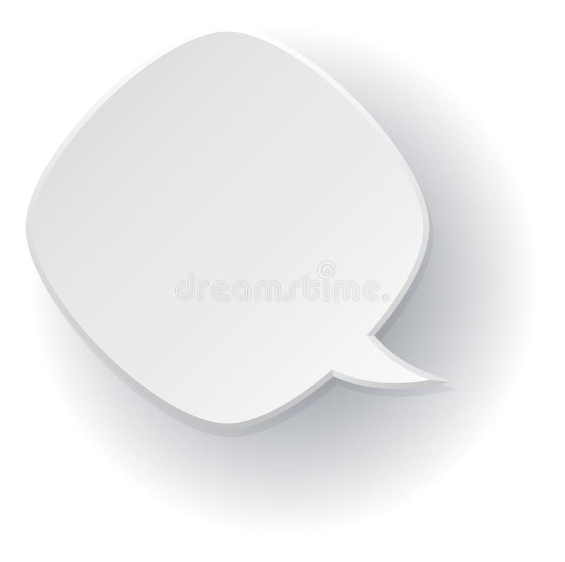 Conversation Box. White Paper Empty Text Message Stock Vector ...