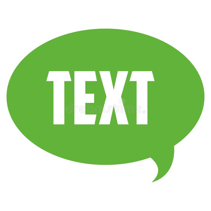 Conversation Bubble with Text Inside Stock Illustration - Illustration ...