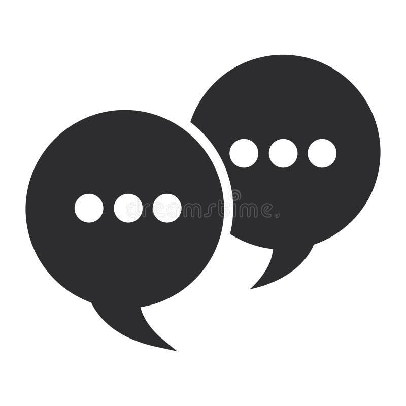 Conversation Bubbles with Dots Stock Illustration - Illustration of ...