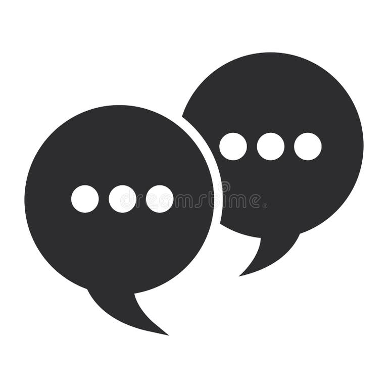 Conversation Bubbles with Dots Stock Illustration - Illustration of ...