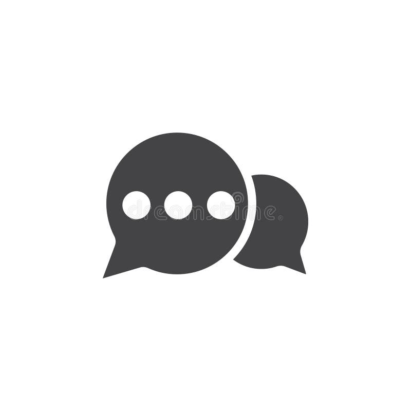 Conversation Chat Icon Simple Vector Symbol Stock Vector - Illustration ...