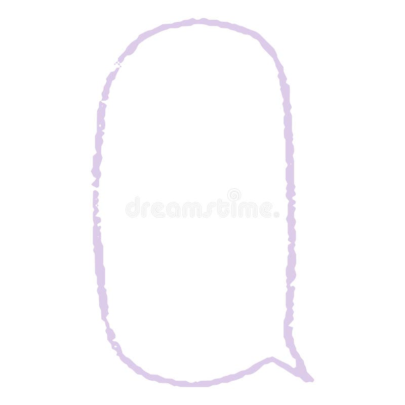 Conversation Cloud in Pencil Sketch Purple Color, Doodle Style. Stock ...