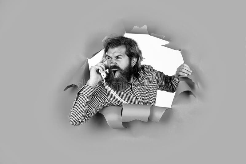 Aggression of Angry Criminal Man with Bat in Studio. Photo of Angry Man ...