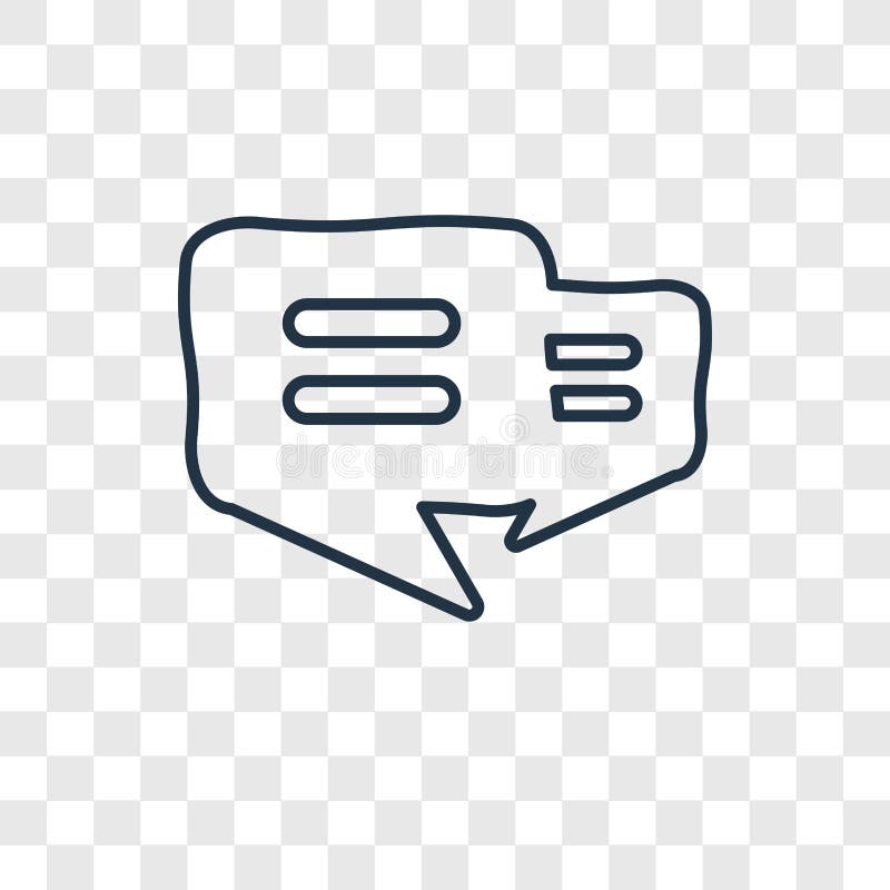 Conversation Concept Vector Linear Icon Isolated On Transparent Stock ...