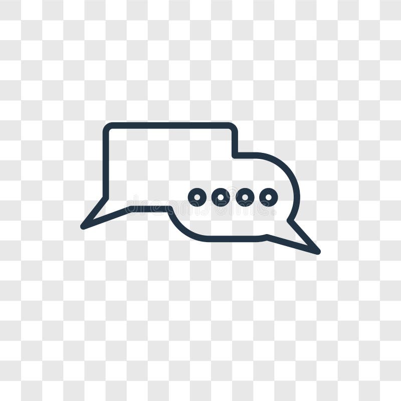 Conversation Concept Vector Linear Icon Isolated on Transparent Stock ...