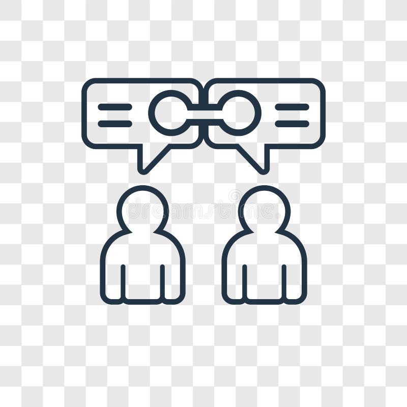 Conversation Concept Vector Linear Icon Isolated on Transparent Stock ...