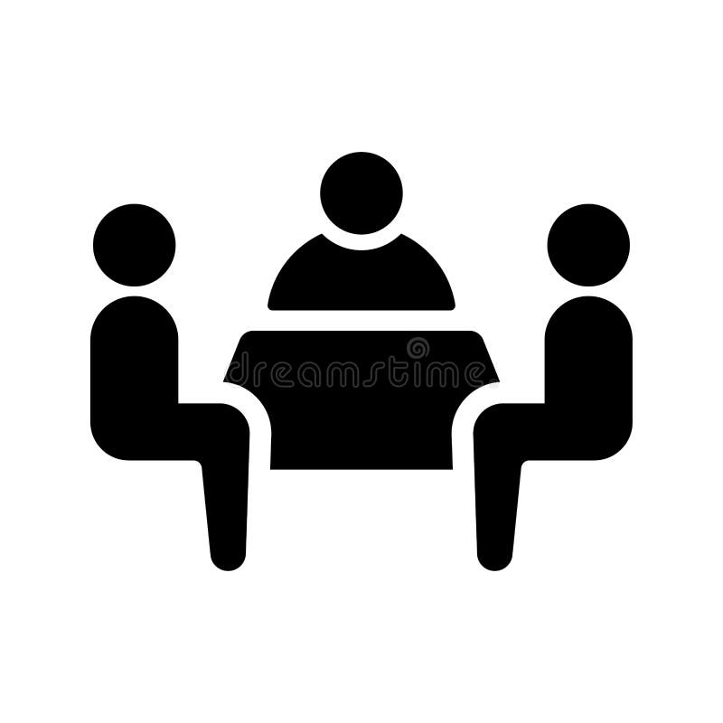 Conversation, Discussion, Meeting Icon. Black Vector Graphics Stock ...