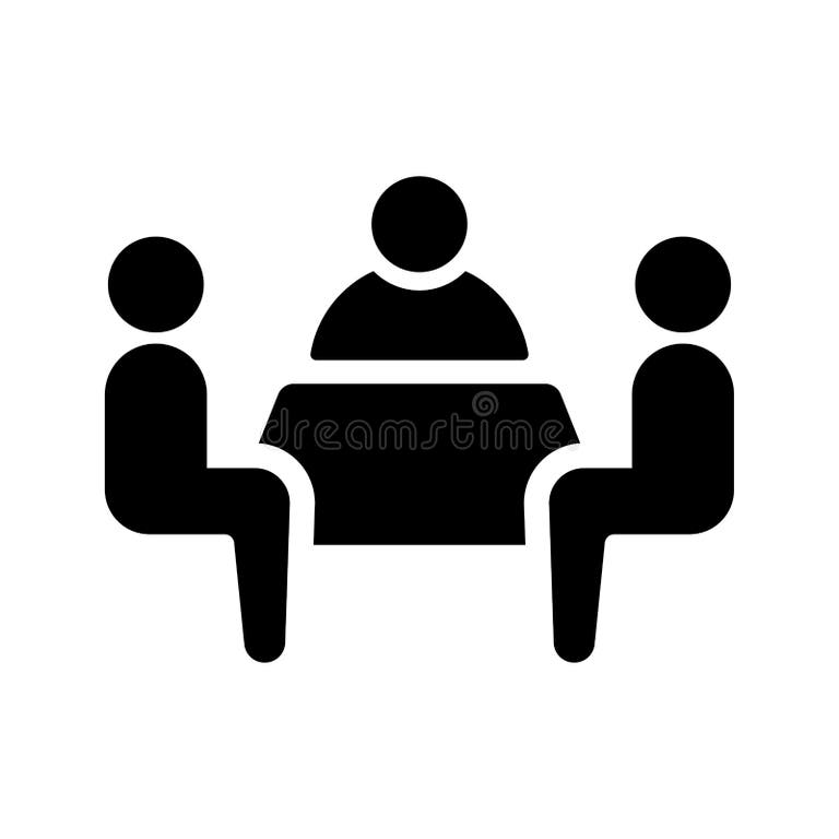 Conversation, Discussion, Meeting Icon. Black Vector Graphics Stock ...