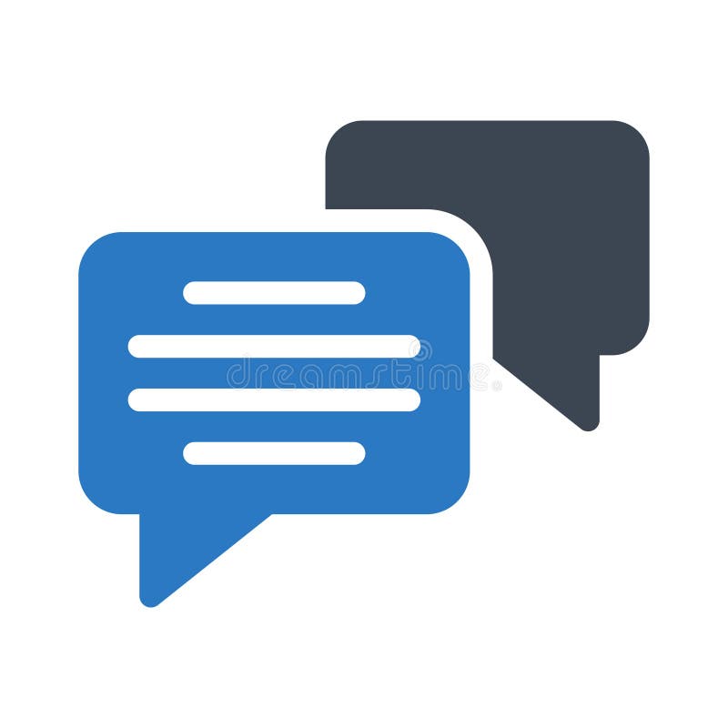 Conversation Glyph Color Flat Vector Icon Stock Illustration ...