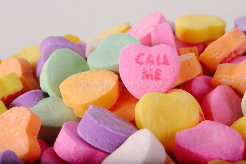 Conversation Heart Call Me stock image. Image of orange - 1728469