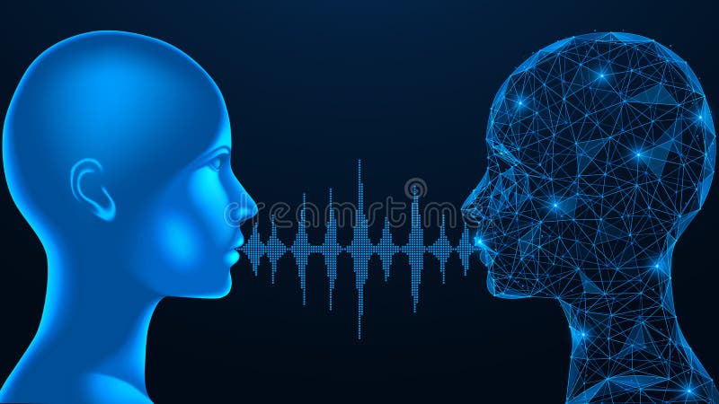 Conversation between Human and Android. Concept Business Vector ...