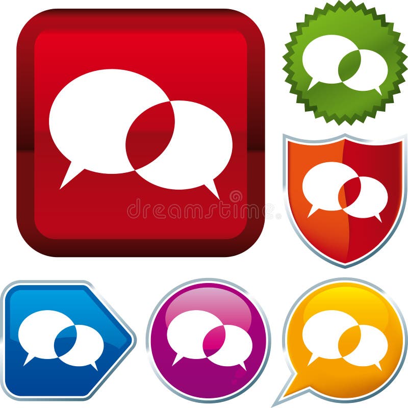 Conversation icon stock vector. Illustration of clean - 26808777