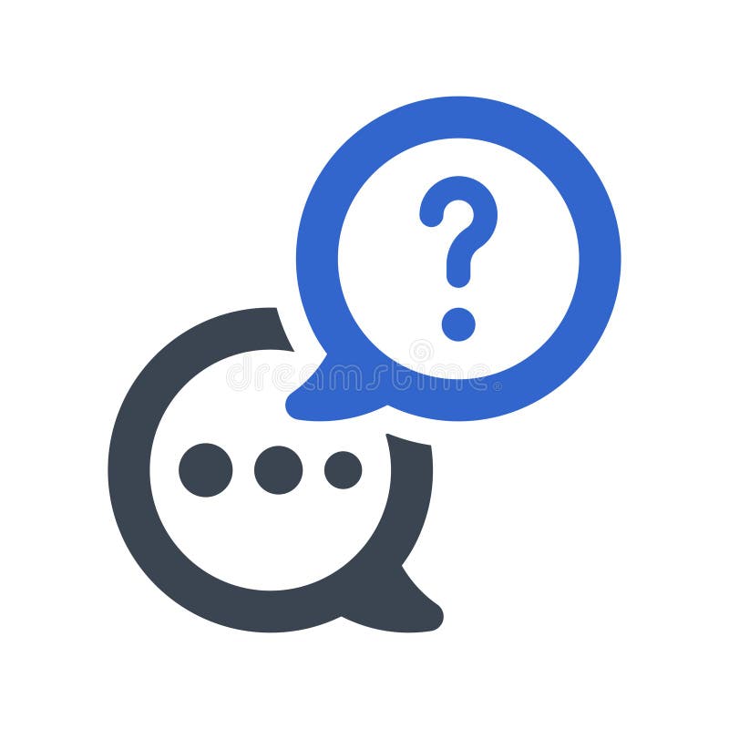 Ask answer Icon stock vector. Illustration of symbol - 307059614